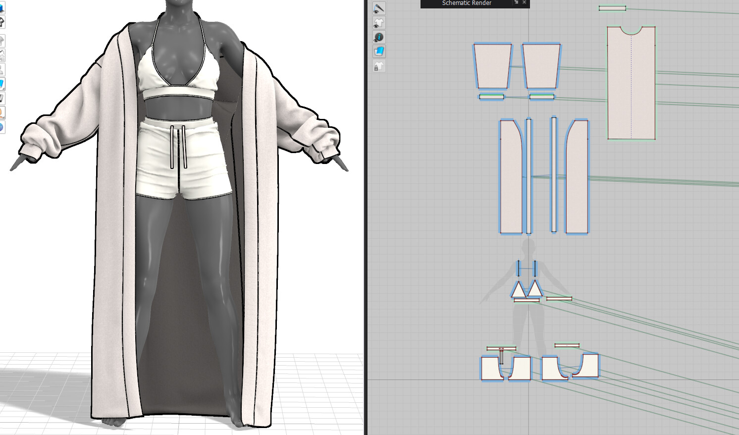 ArtStation - CARDIGAN, SHORTS AND BRA FOR AVATAR GENESIS 8 FEMALE ...