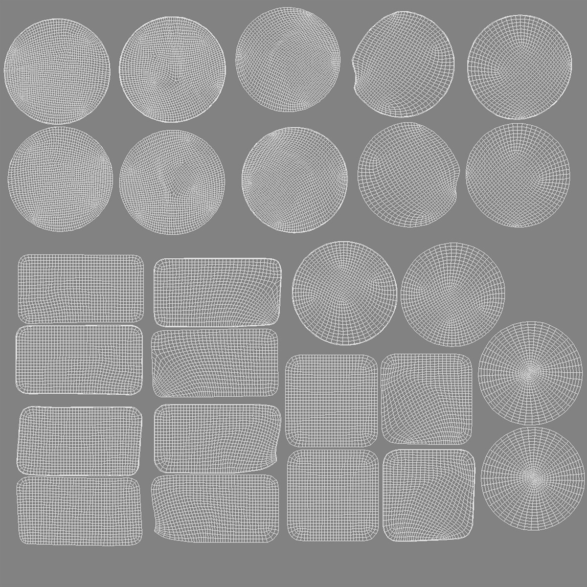 ArtStation - White Stickers Set - 13 adhesive round and square sticky ...