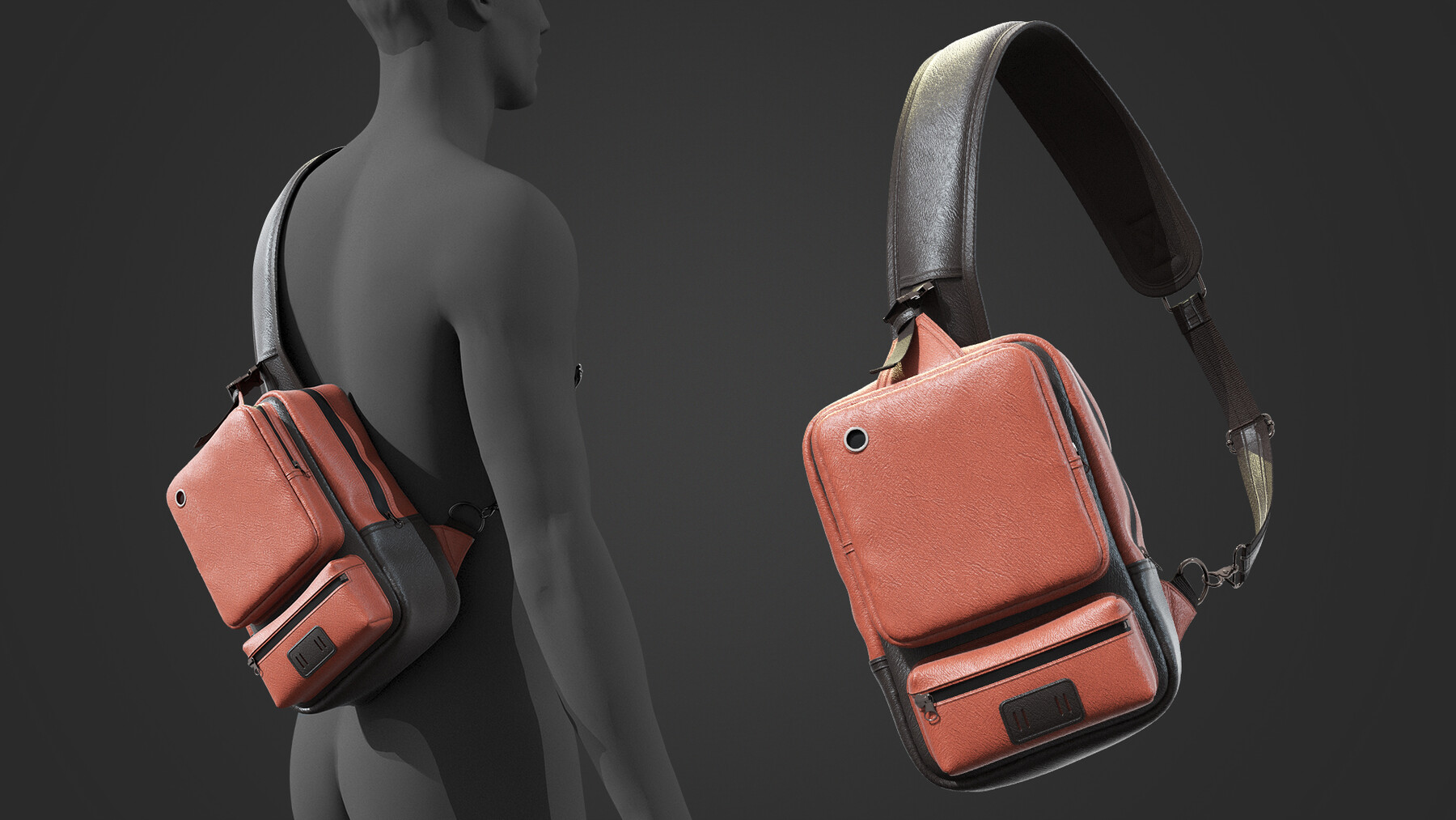 ArtStation - Messenger bag set / Leather / Backpack / Sportive / Rest ...