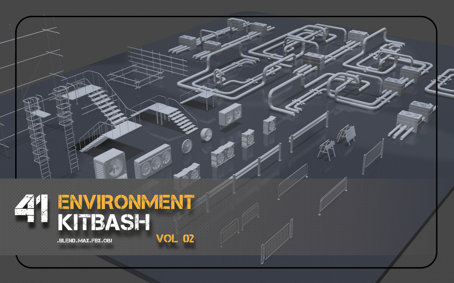 ArtStation - 41+environment kitbash vol 02 | Resources
