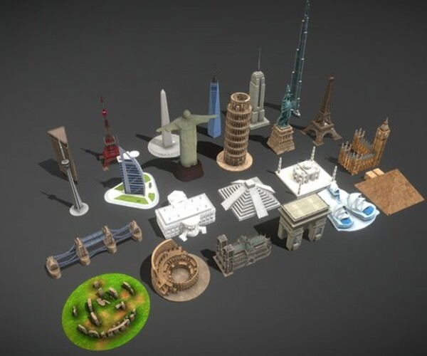 ArtStation - 3D Model - World Famous Buildings | Game Assets