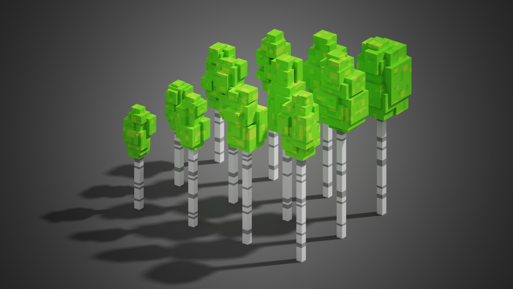 ArtStation - VOXEL Trees - Birch | Game Assets