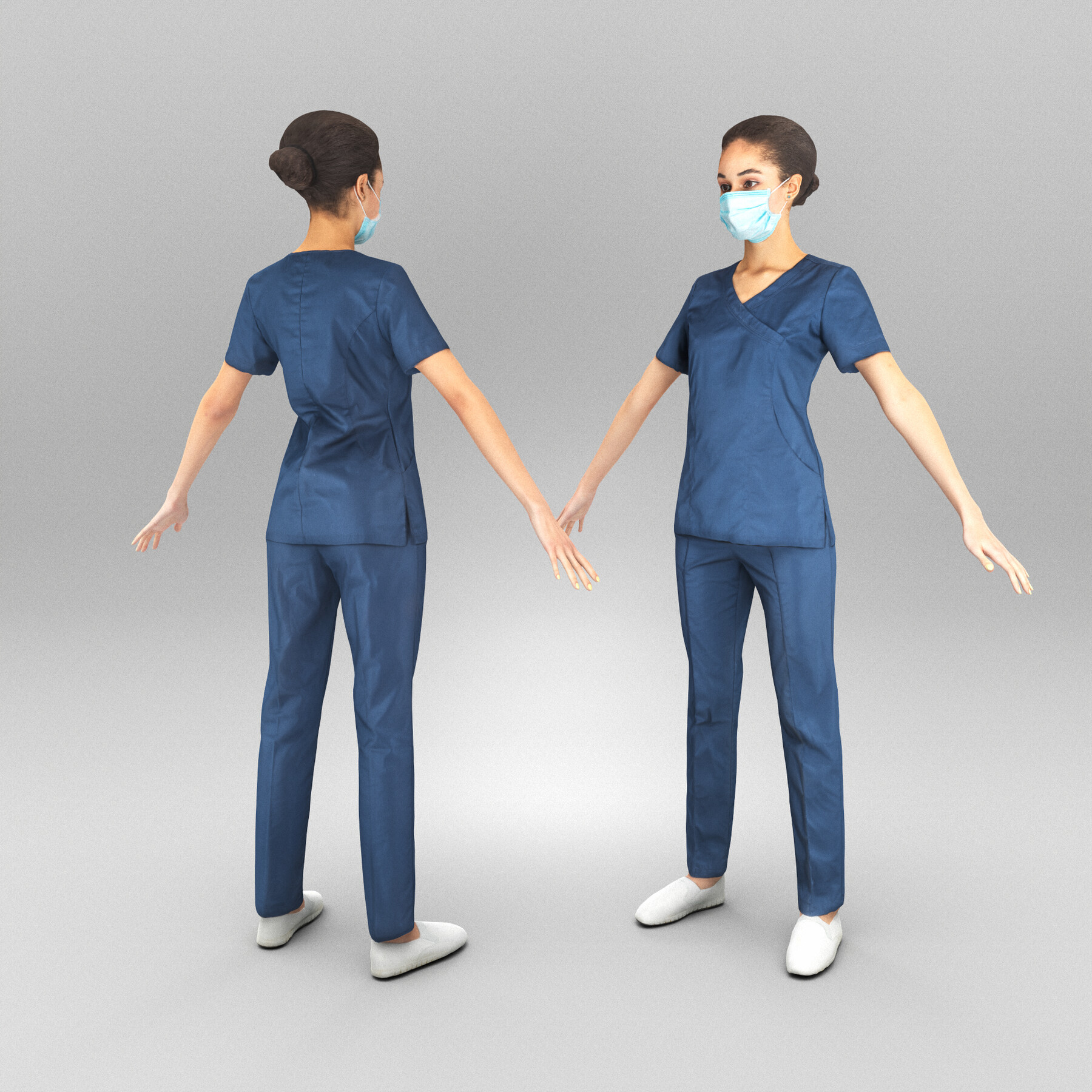 ArtStation - Young nurse ready for animation 348 | Game Assets