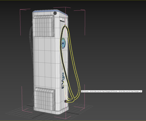 ArtStation - BTCPower - 50 kW Slim Line DC Fast EV Charger 3D Model ...