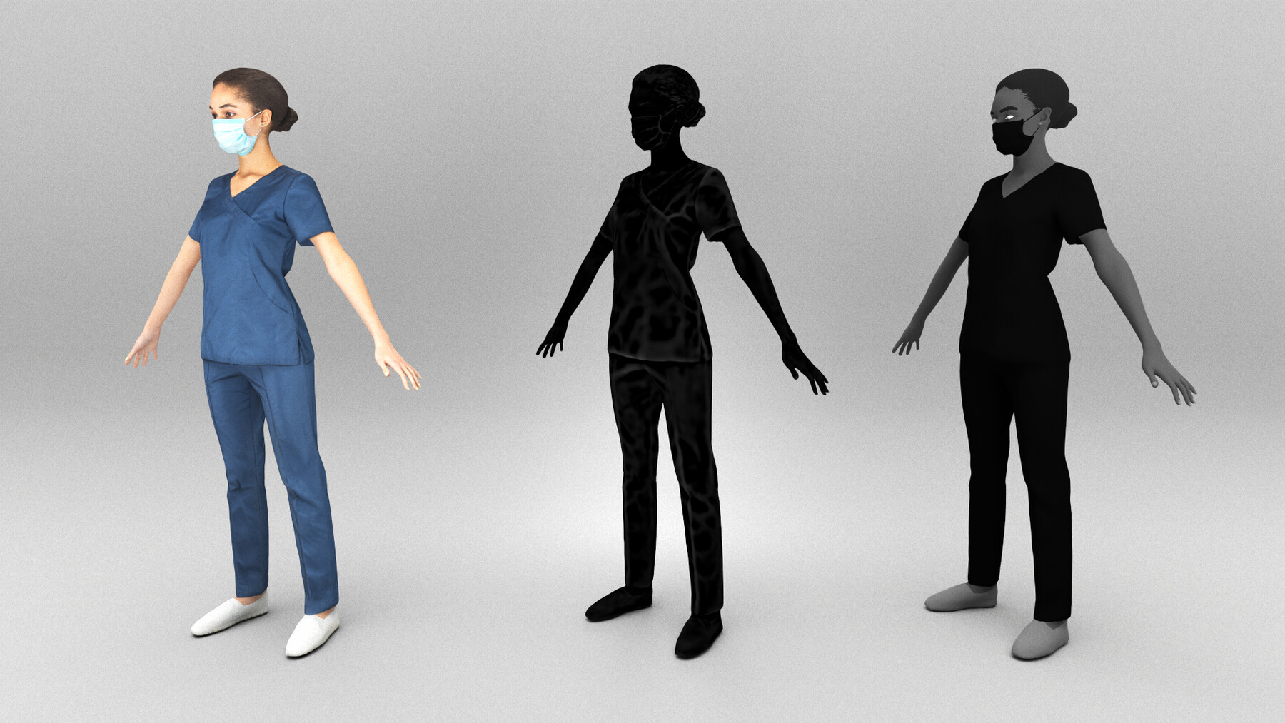 ArtStation - Young nurse ready for animation 348 | Game Assets