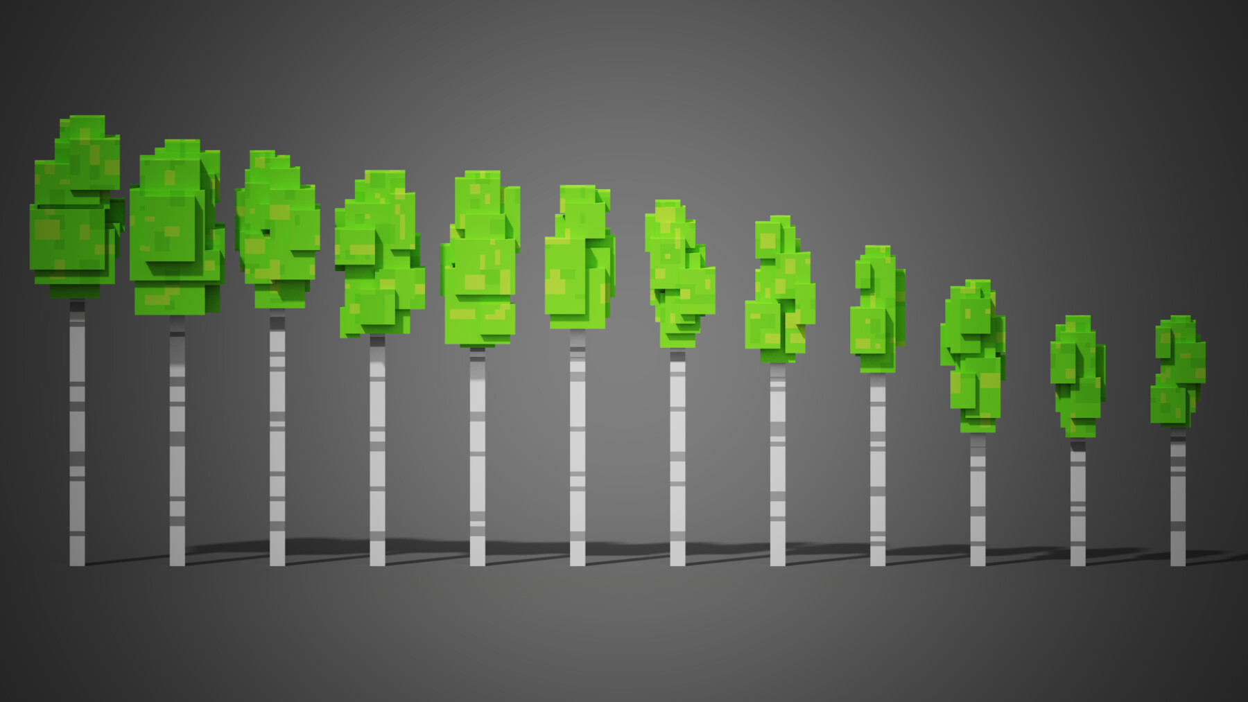 ArtStation - VOXEL Trees - Birch | Game Assets