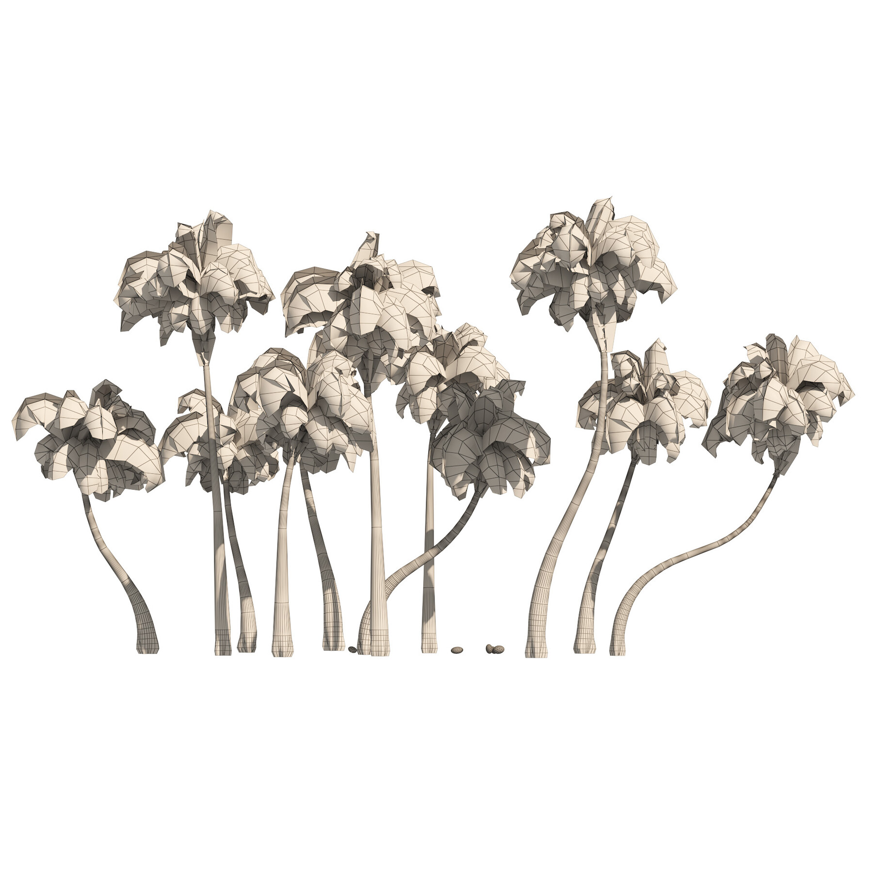 ArtStation - Coconut tree beach, low poly | Resources