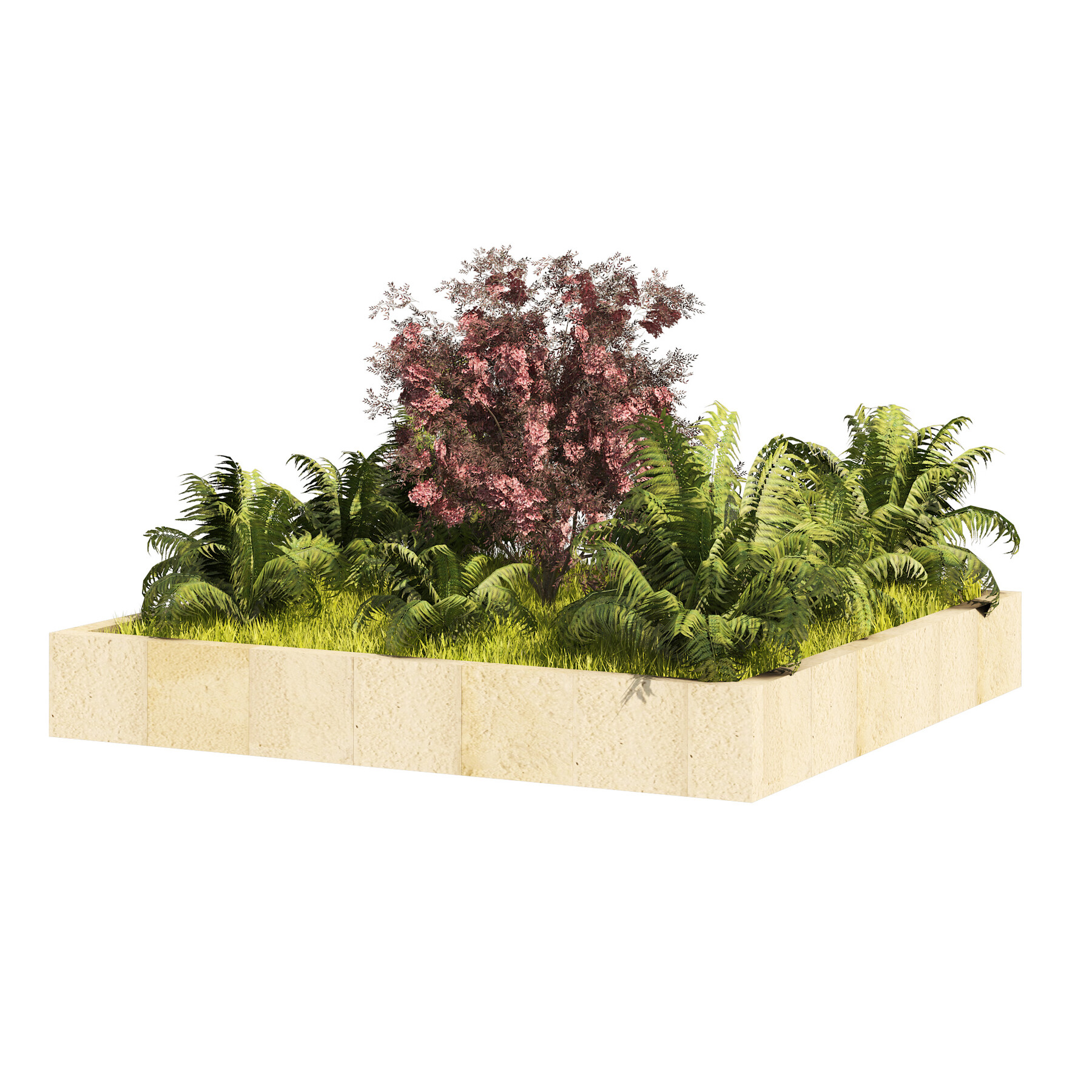 ArtStation - Garden border plant set, low poly | Game Assets