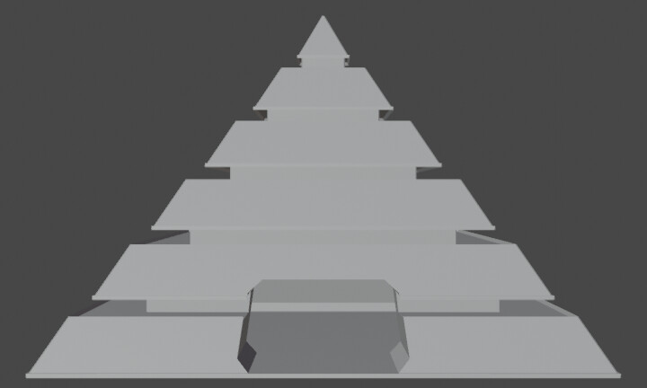 ArtStation - Pyramid with Squared Spike with Entrance | Game Assets