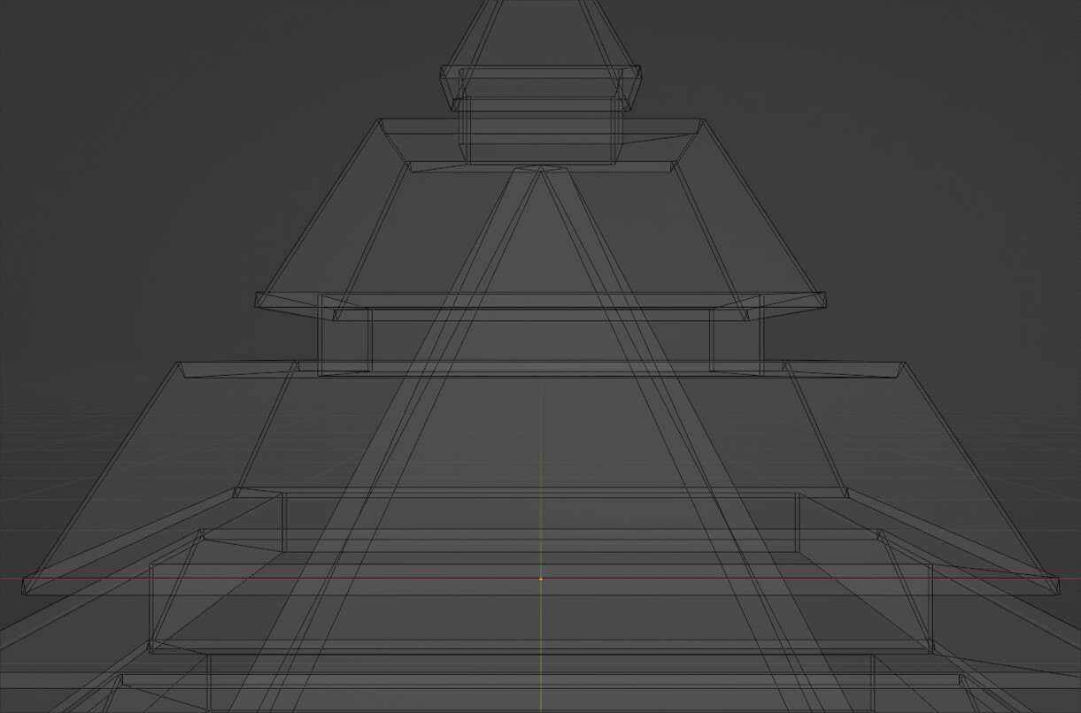 ArtStation - Pyramid with Squared Spike with Entrance | Game Assets
