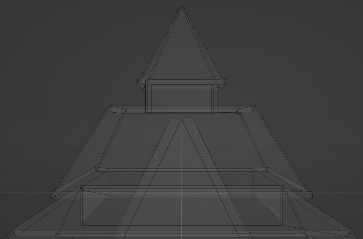ArtStation - Pyramid with Squared Spike with Entrance | Game Assets