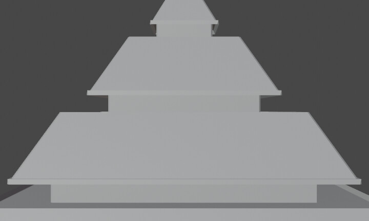 ArtStation - Pyramid with Squared Spike with Entrance | Game Assets