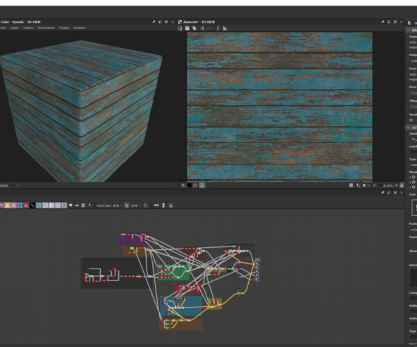 ArtStation - Painted wood planks texture in Substance Designer | Game ...