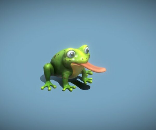 ArtStation - Cartoon Frog Rigged 3D Models | Game Assets