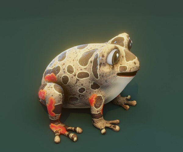 ArtStation - Cartoon Frog Rigged 3D Models | Game Assets