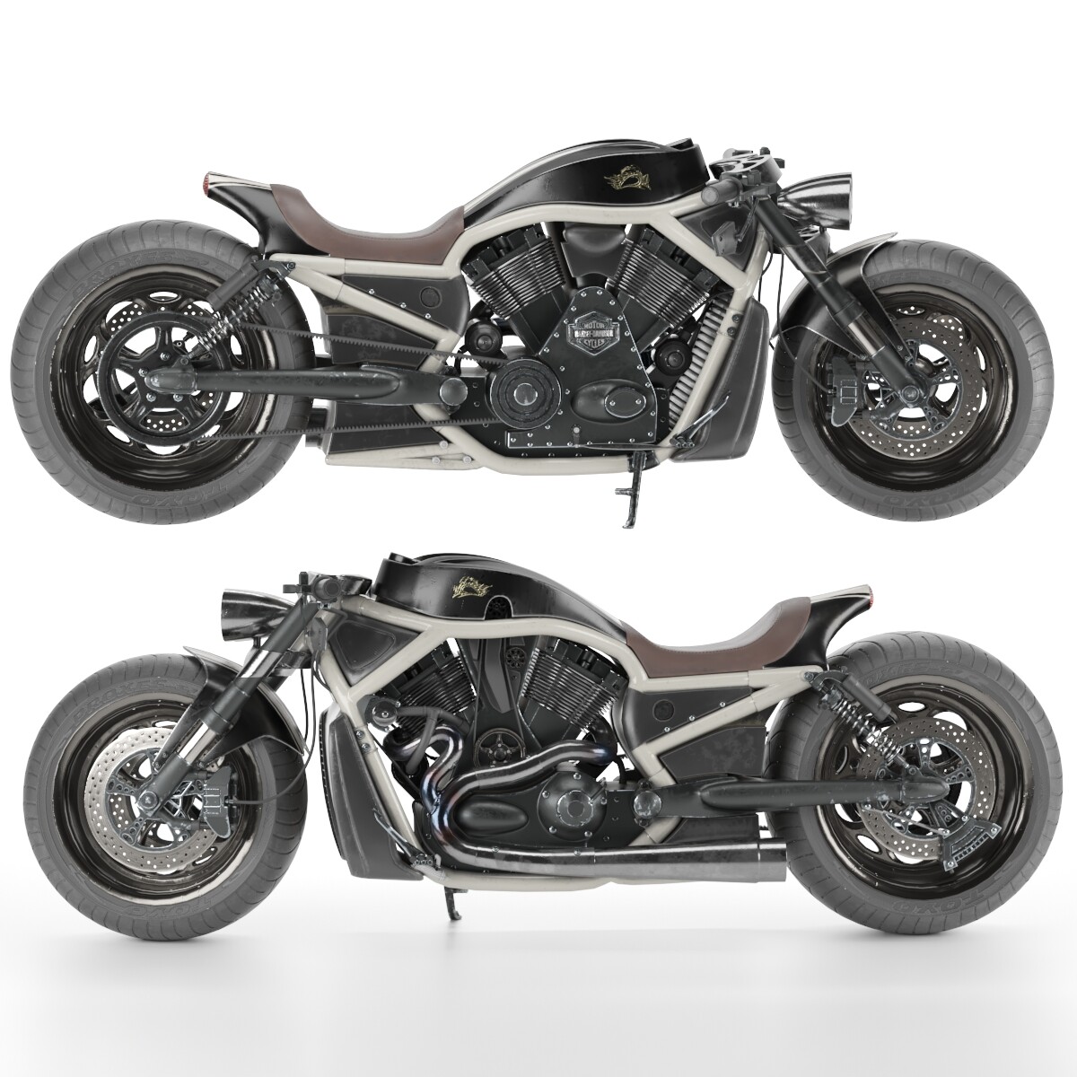 ArtStation - Motor Harley Davidson 3d model | Resources