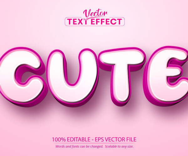 ArtStation - Cartoon text effect, editable cute text style | Artworks