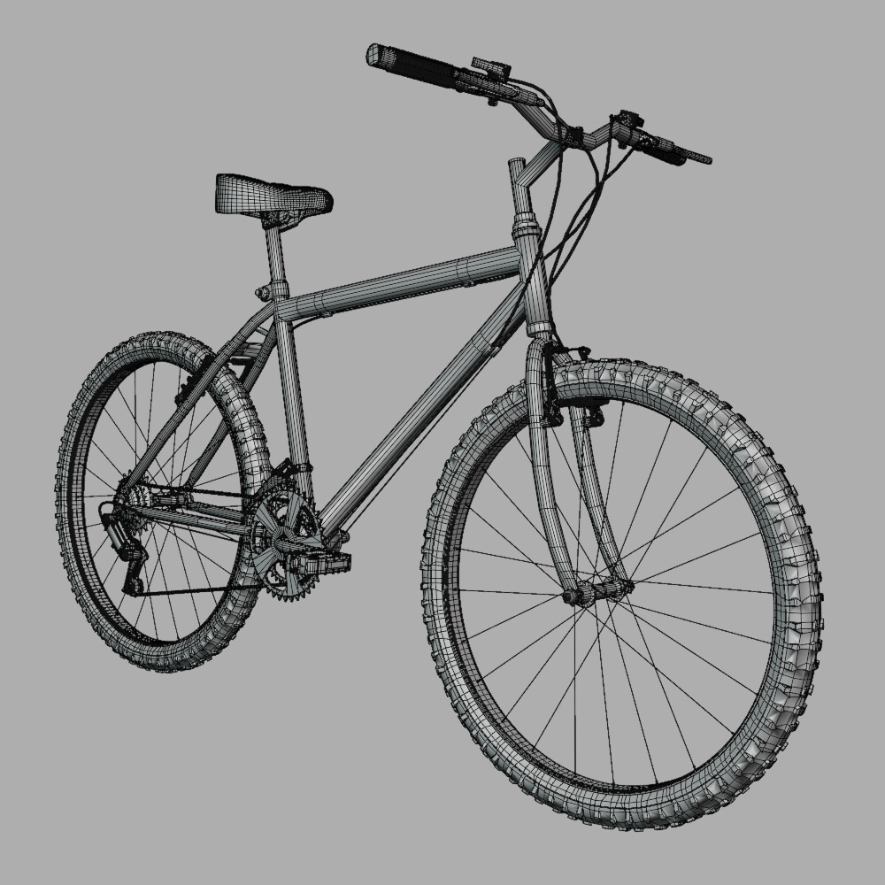 ArtStation - Mountain Bike Bicycle 3D model Low-poly | Game Assets