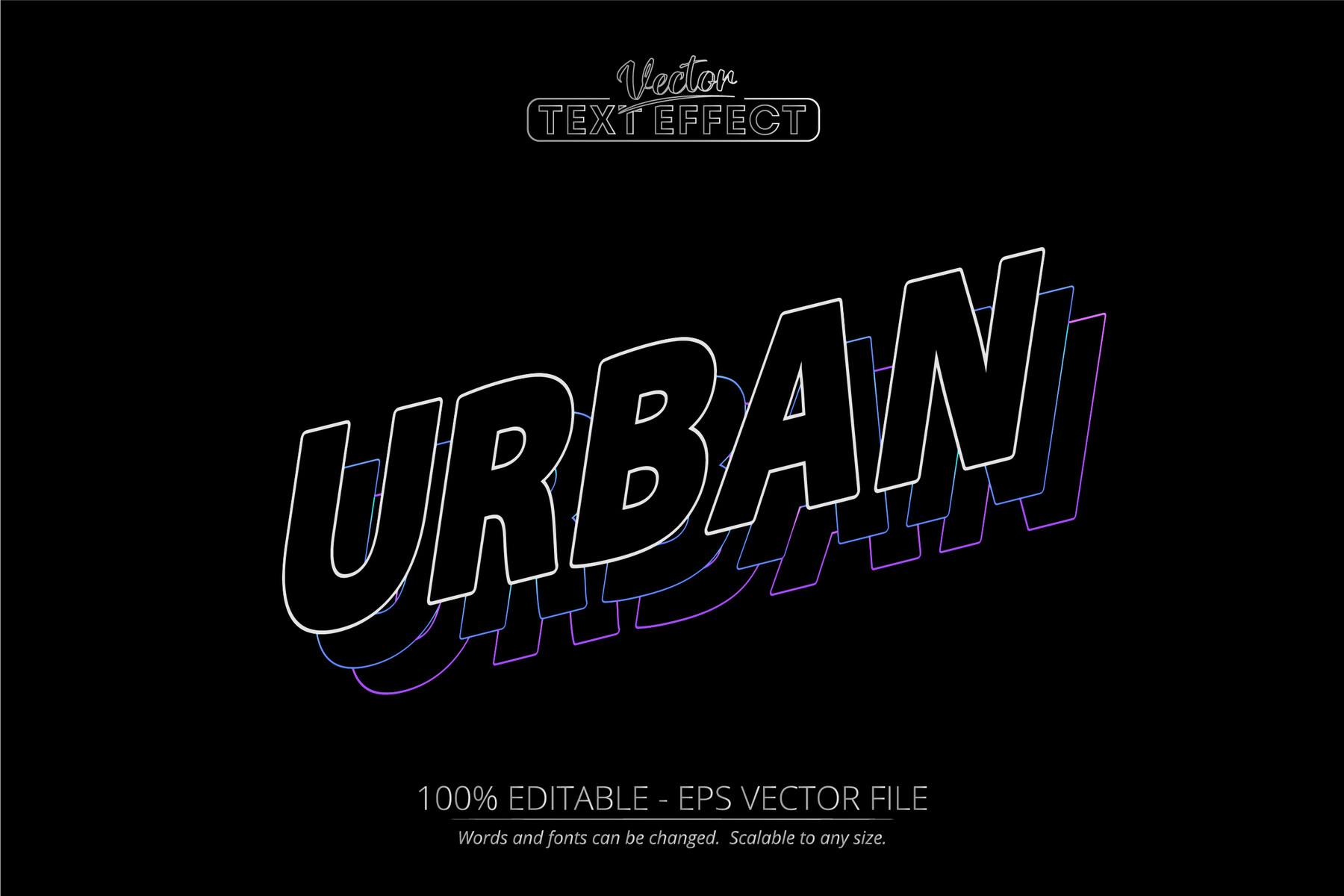 ArtStation - Urban text effect, editable minimalistic text style | Artworks