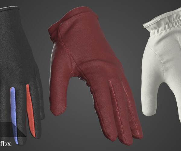 ArtStation - 3 Gloves Pack- Marvelous Designer / Clo3d project + OBJ ...