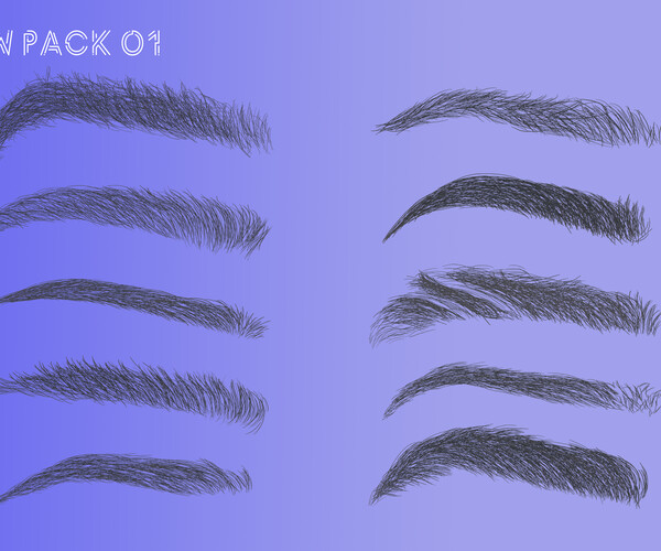 ArtStation - Eyebrow Pack 01 | Game Assets