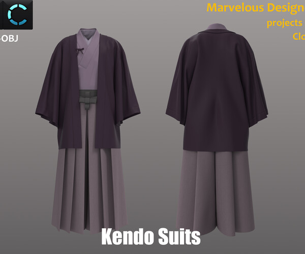 ArtStation - Kendo Suit__Marvelous Designer Project_Practice for Zbrush ...