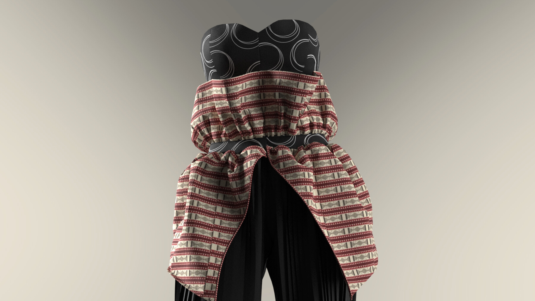 ArtStation - Women's black jumpsuit with an Arabic sadu print | Resources