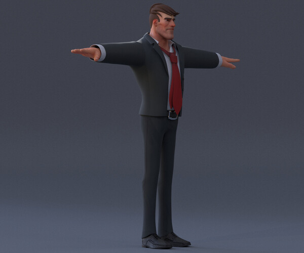 ArtStation - Boss Cartoon Rig | Game Assets