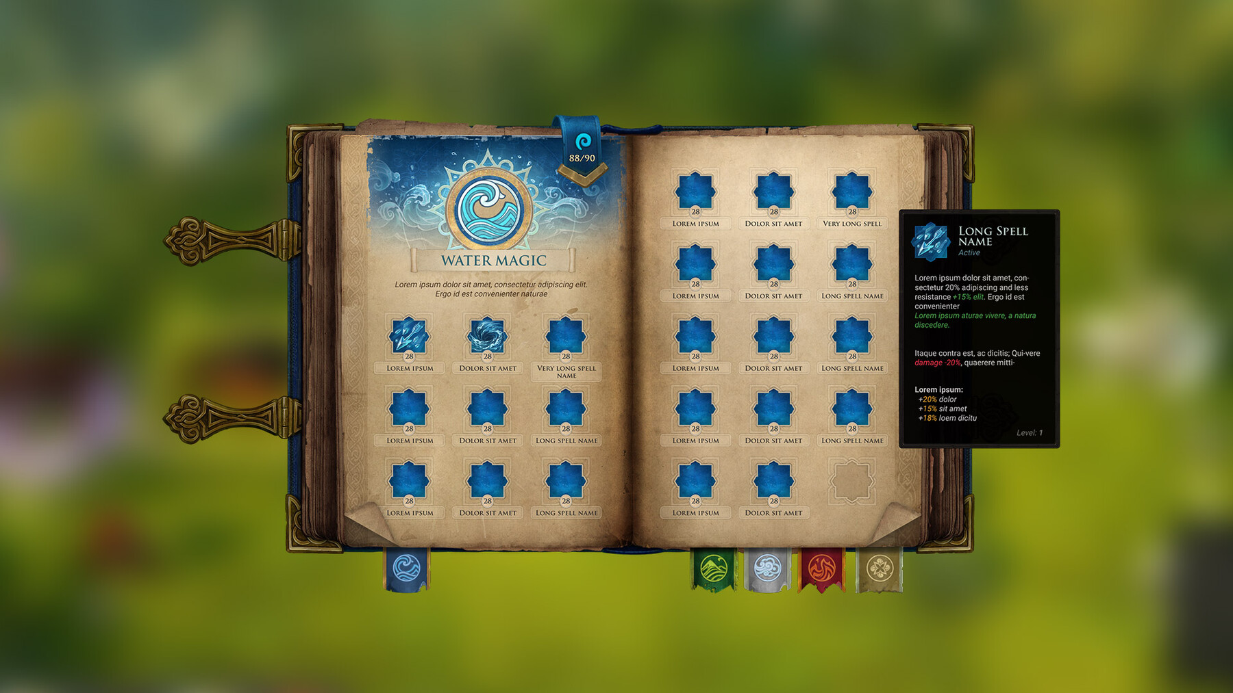 ArtStation - Fantasy spell book | Game Assets