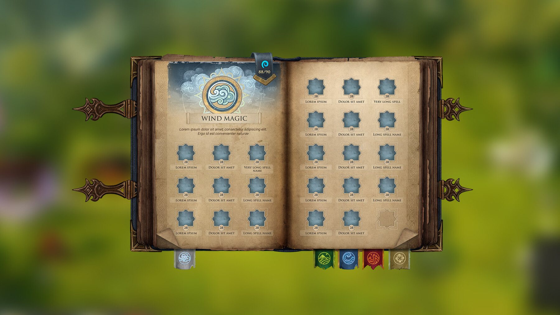 ArtStation - Fantasy spell book | Game Assets