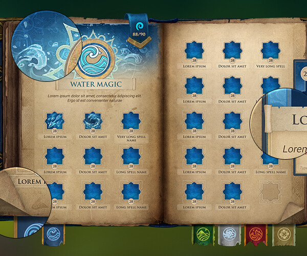 ArtStation - Fantasy spell book | Game Assets
