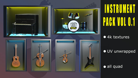 ArtStation - 6 instruments pack Vol.01 | Game Assets