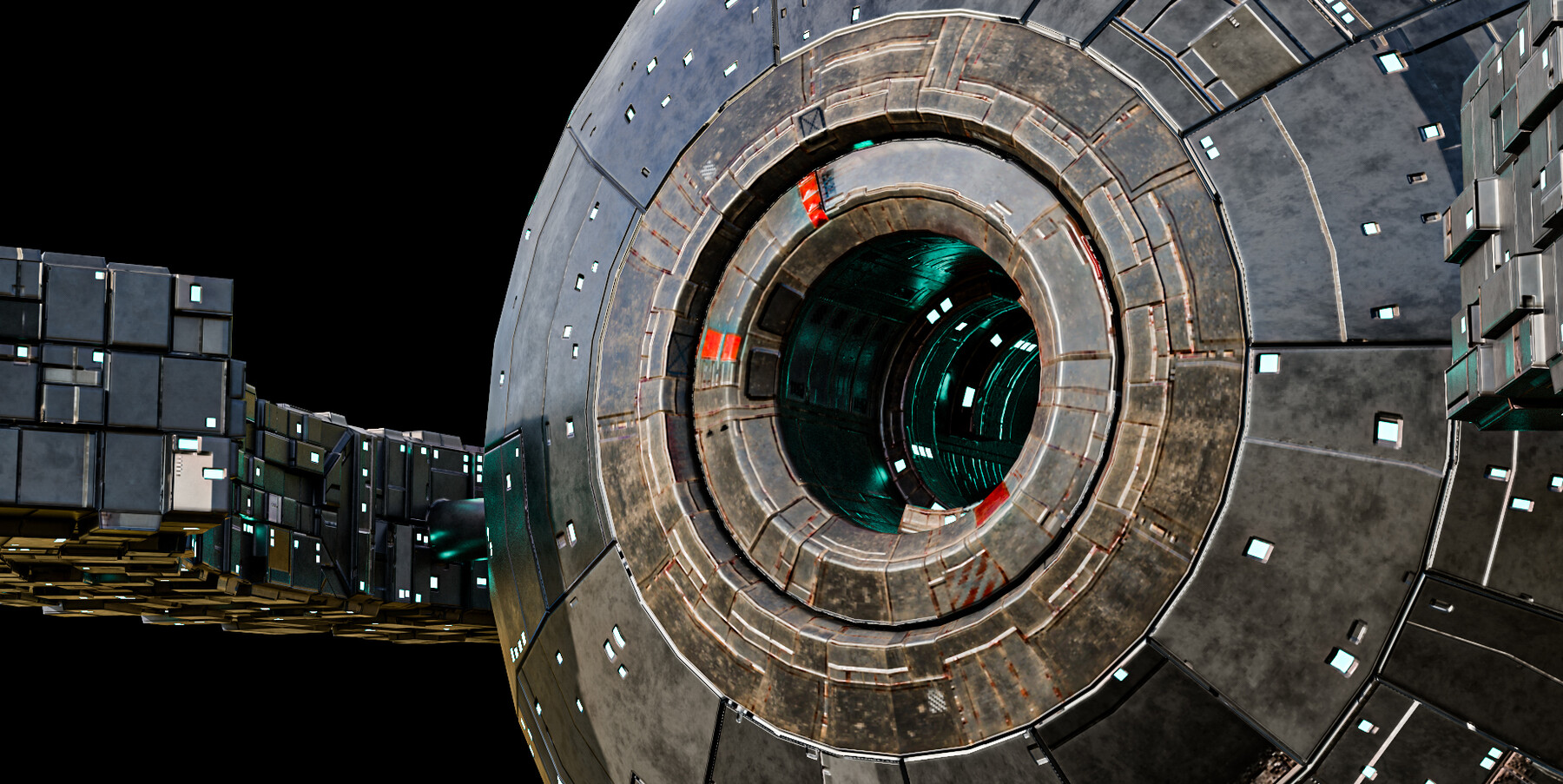 ArtStation - Space Station Sphere Mothership Lowpoly | Game Assets