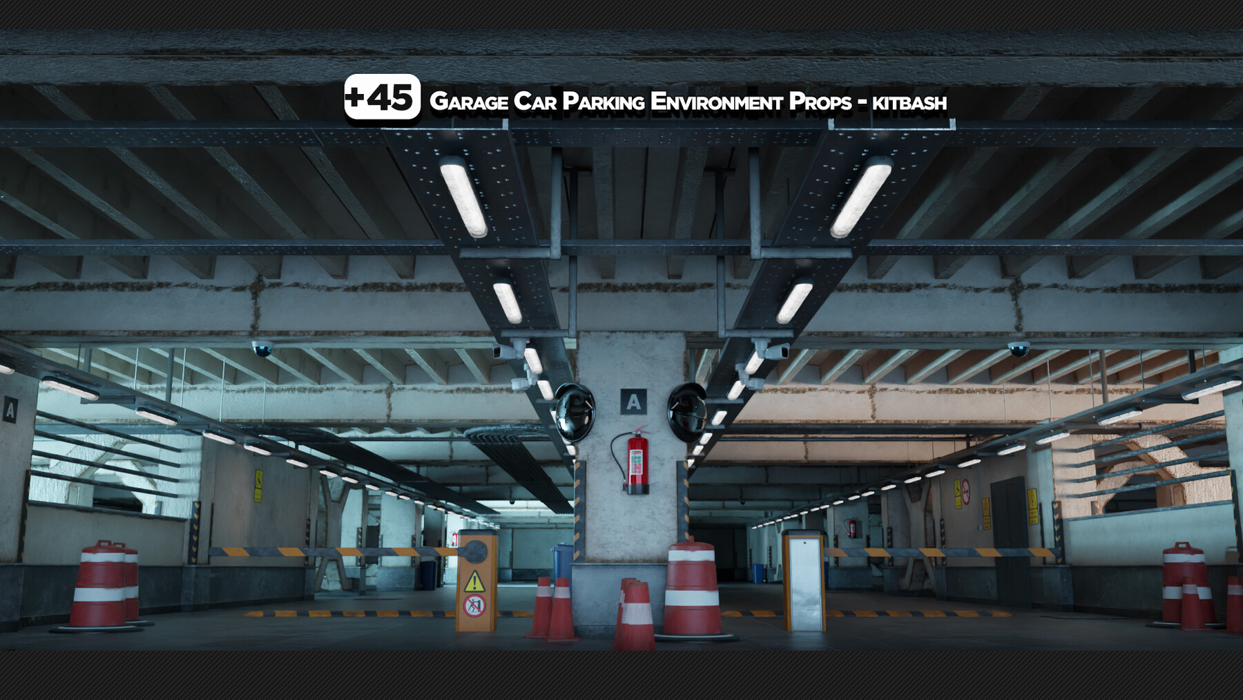 ArtStation - +45 Garage Car Parking Environment Props - KITBASH Vol 3 ...