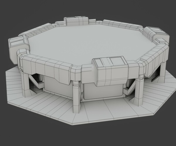 ArtStation - Sci fi Work Bench - Low poly - PBR - Game ready | Game Assets