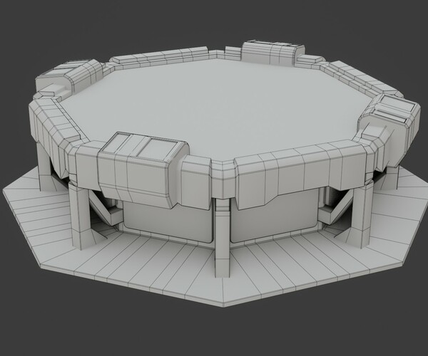 ArtStation - Sci fi Work Bench - Low poly - PBR - Game ready | Game Assets