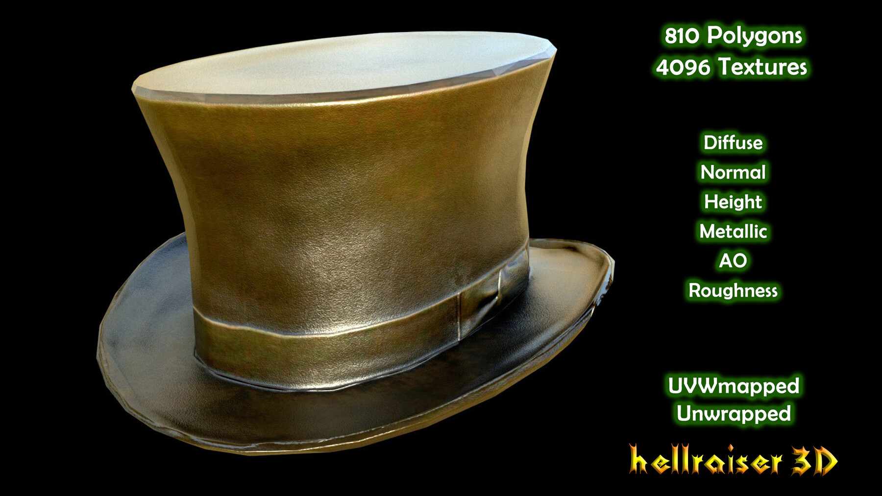 ArtStation - Top Hat - PBR - Textured | Game Assets