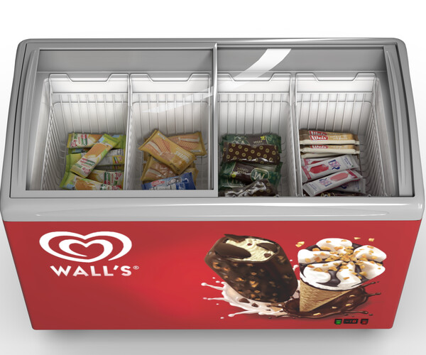 ArtStation - Ice cream Display Fridge 03 | Game Assets