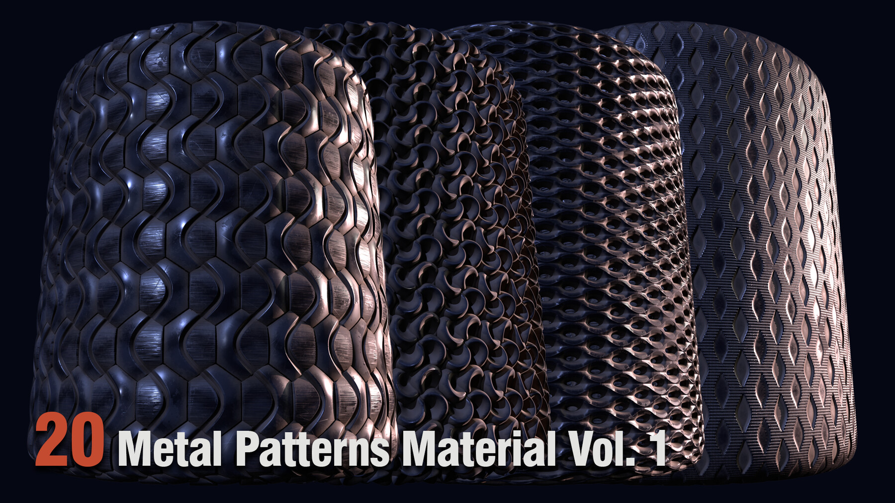 ArtStation - 20 Metal Patterns PBR Material Vol. 1 | Resources