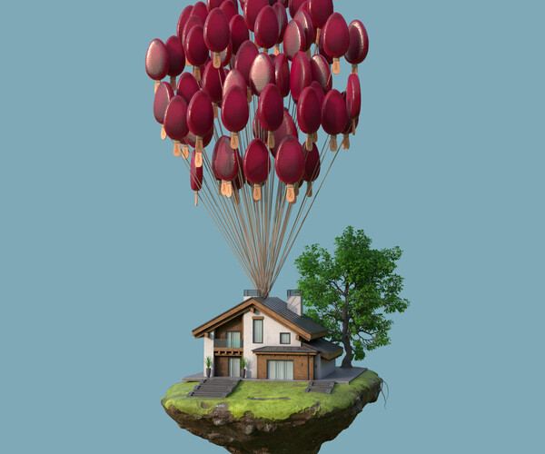 ArtStation - Balloon house | Resources