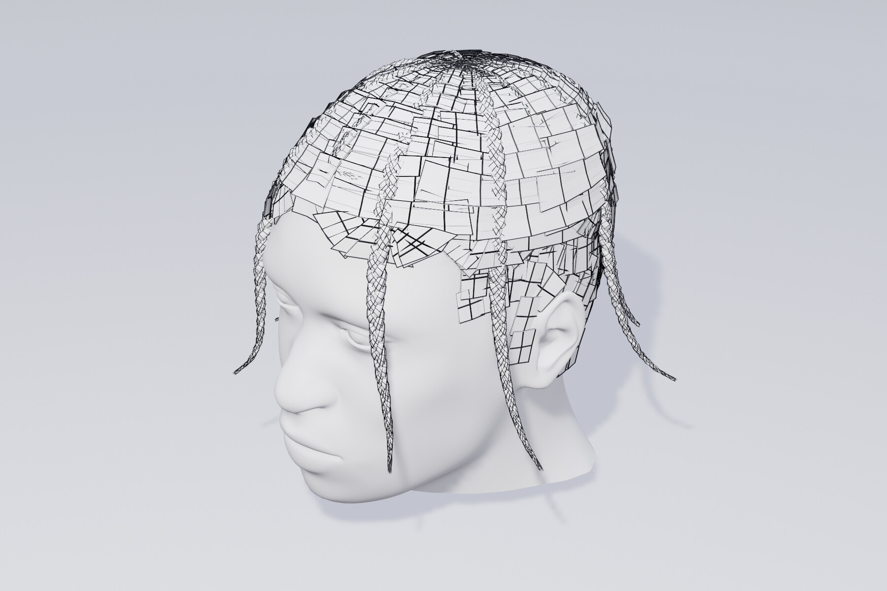 Joseph Palma - 3d male hair afro octopus braids