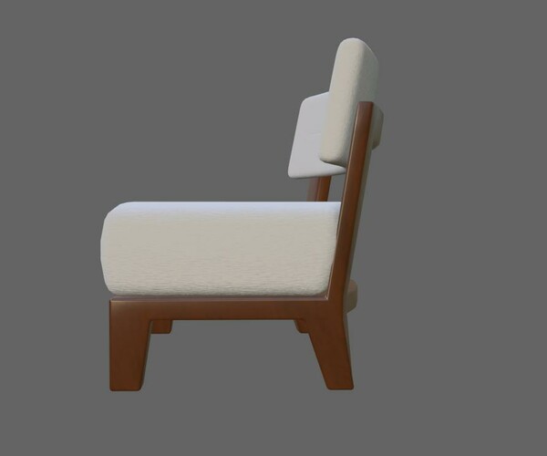 ArtStation - Upholstered Chair - Cadeira Low-poly 3D model | Game Assets