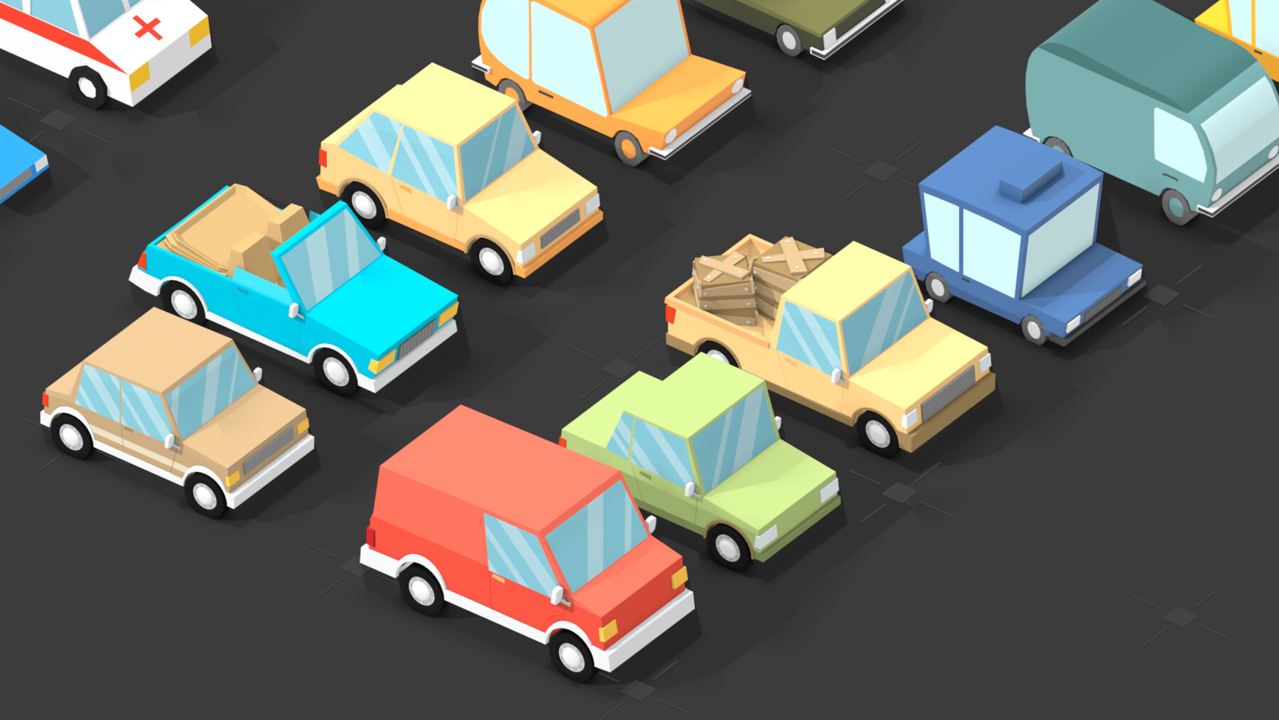 ArtStation - 39 Low Poly Vehicles | Game Assets