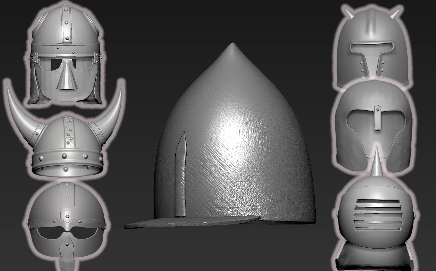 ArtStation - helmets for games and building figures | Game Assets