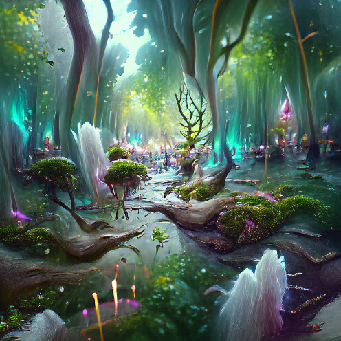 ArtStation - AI Fantasy Forest | Artworks