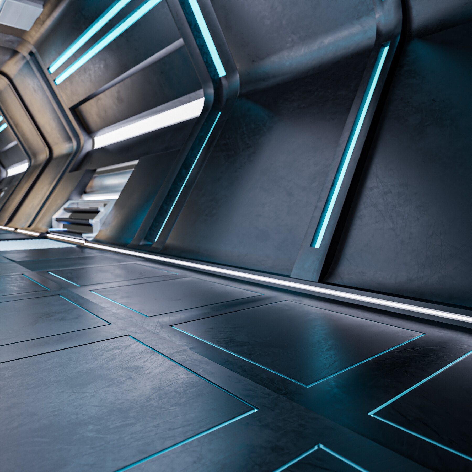 ArtStation - Sci fi Corridor Hexagon | Game Assets