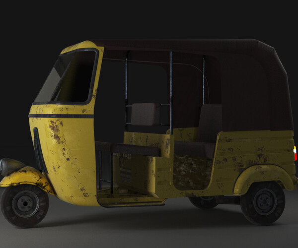 ArtStation - 3 Wheeler or Auto Rickshaw 3D Model OBJ 3ds Max | Resources