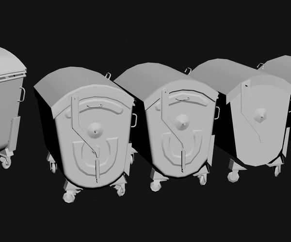 ArtStation - Garbage/Trash Container with Source Files, LODS and ...
