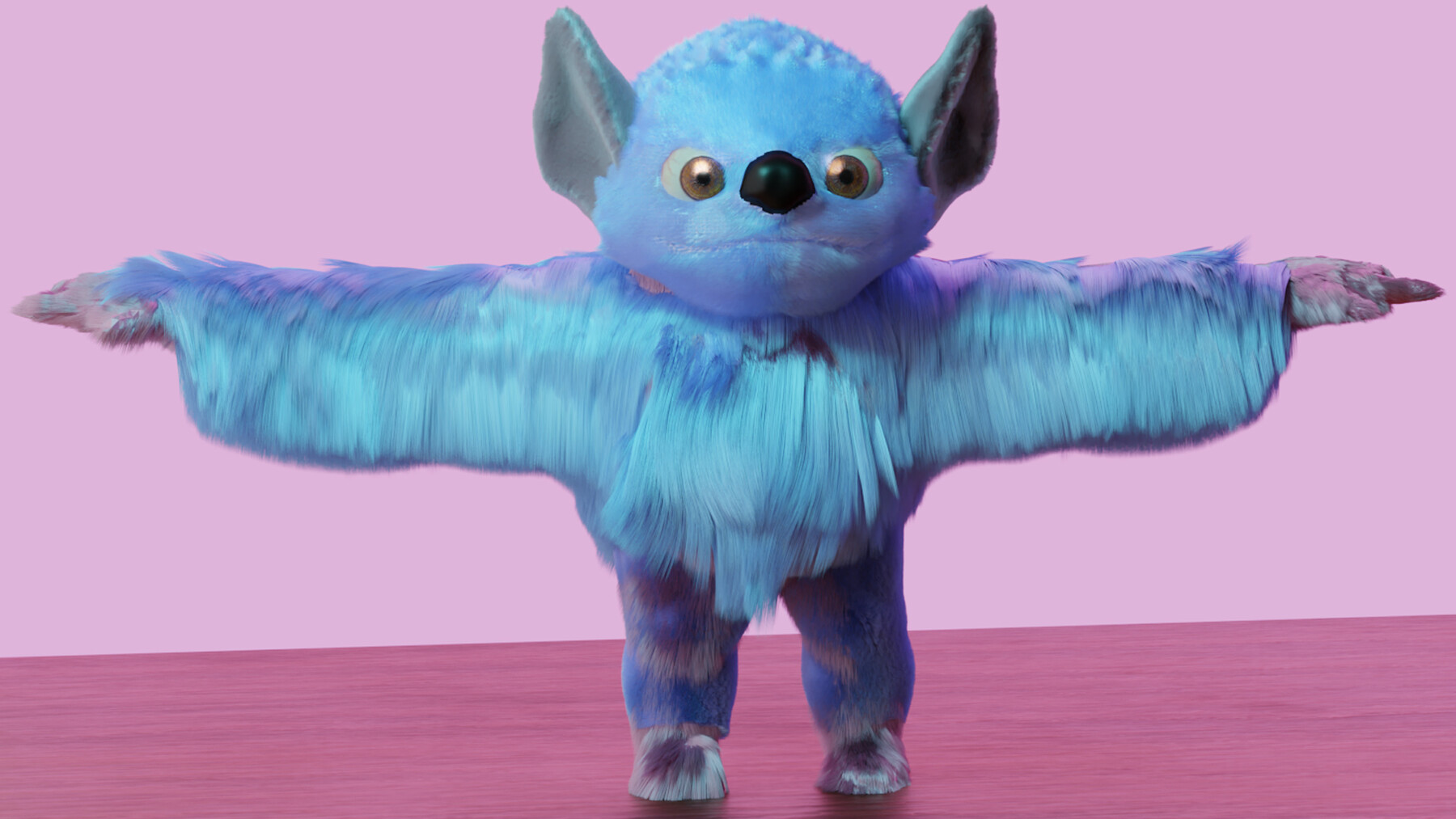 ArtStation - Cute Creature 3D - Character - Fury - Cartoon 3D model ...