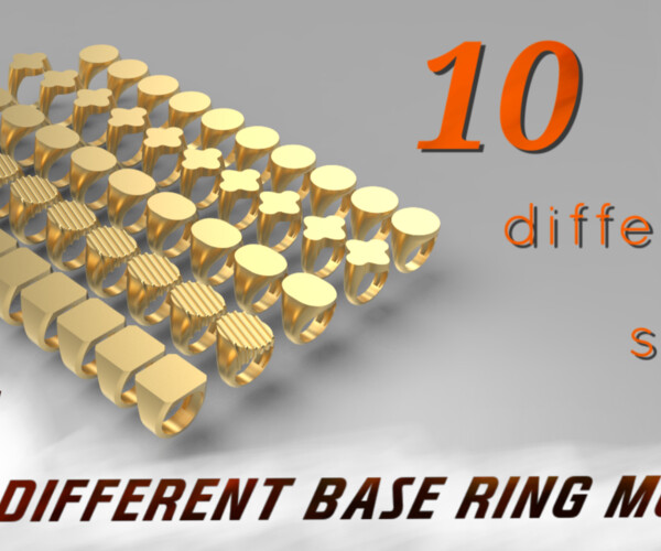 ArtStation - 5 different base ring with 10 different sizes | Resources